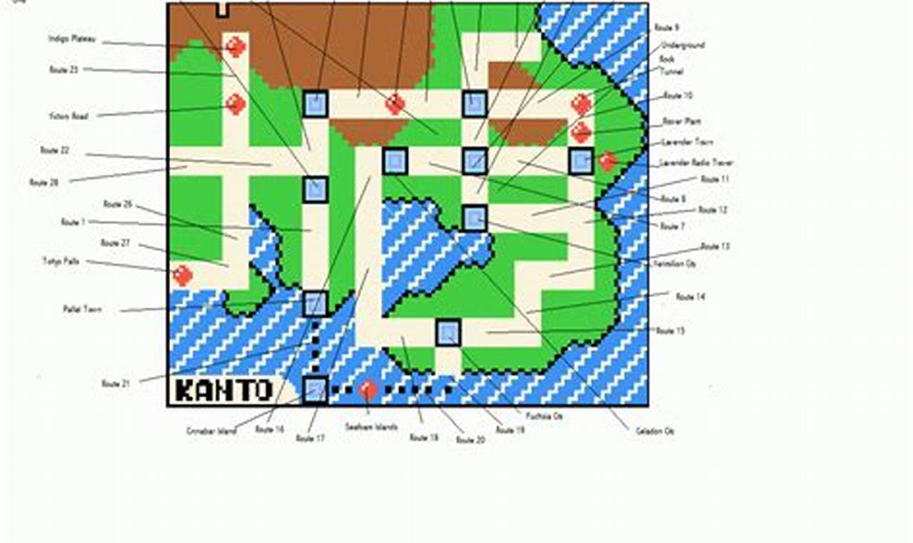 Guide: Map Pokemon Crystal - Johto & Kanto Regions!